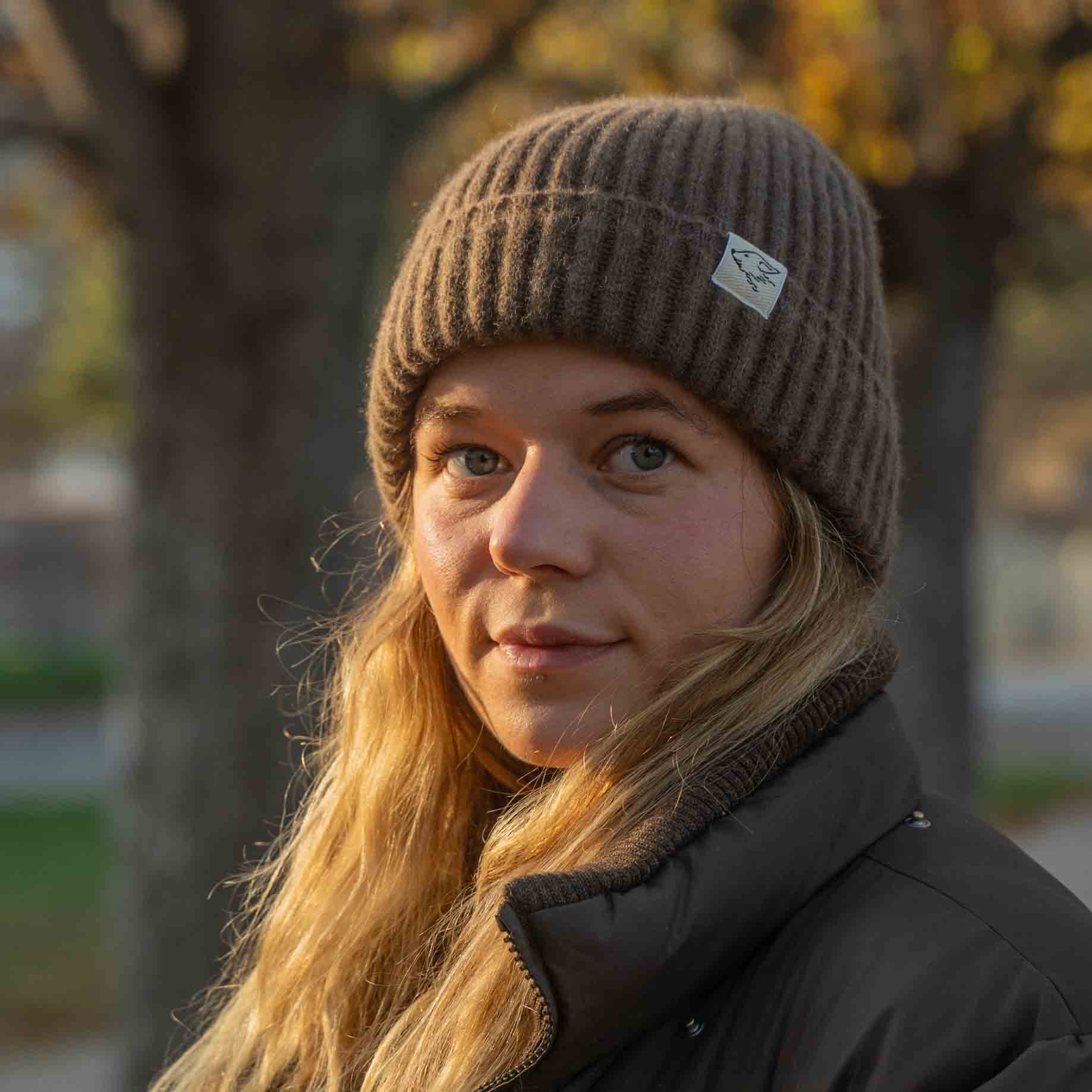 Wool hat made from 100% yak wool, yak brown | steppenstrolch